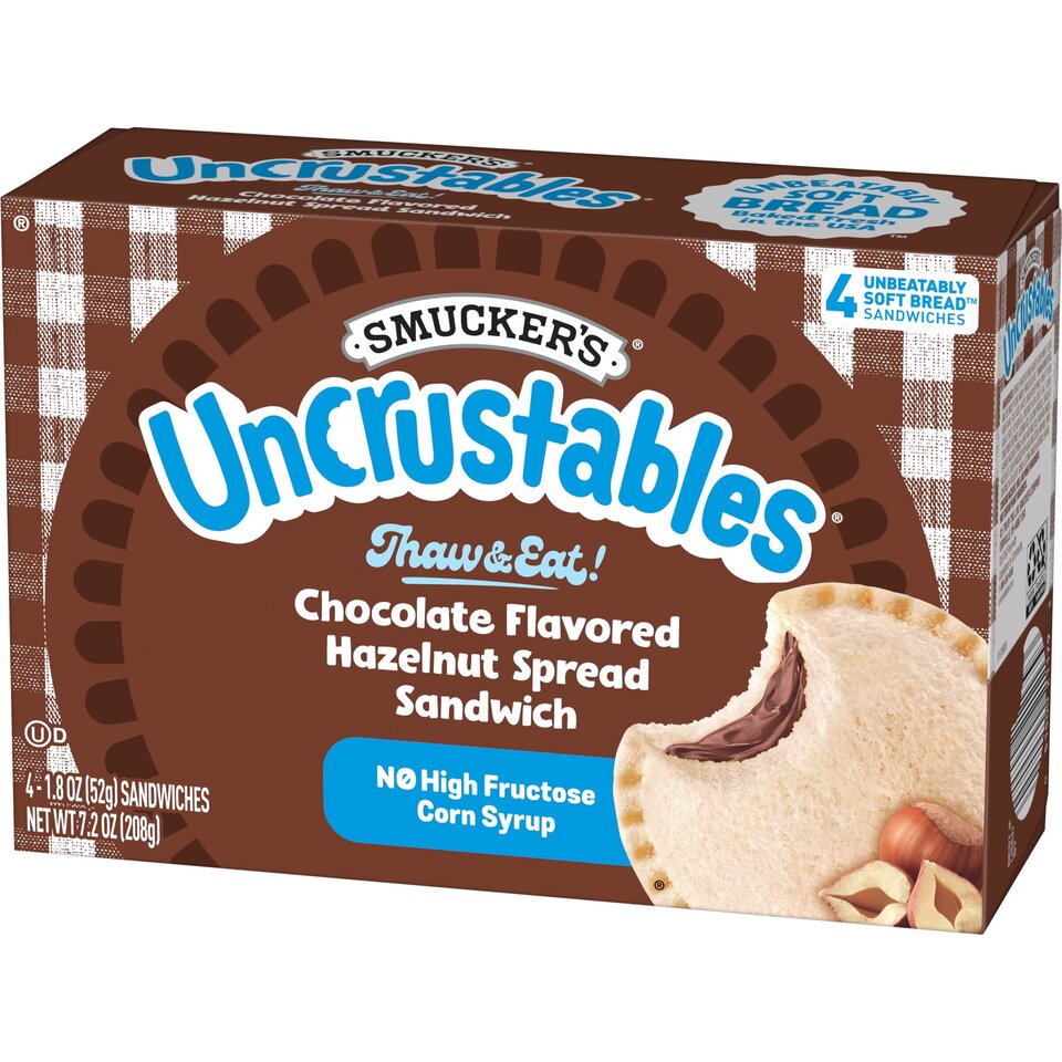 Chocolate Flavored Hazelnut Spread Frozen Sandwiches