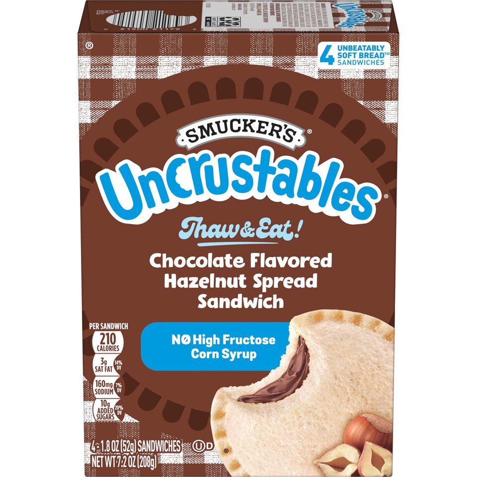 Chocolate Flavored Hazelnut Spread Frozen Sandwiches